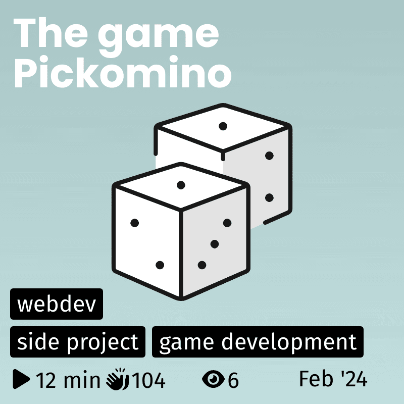The game Pickomino | Maarten Poirot