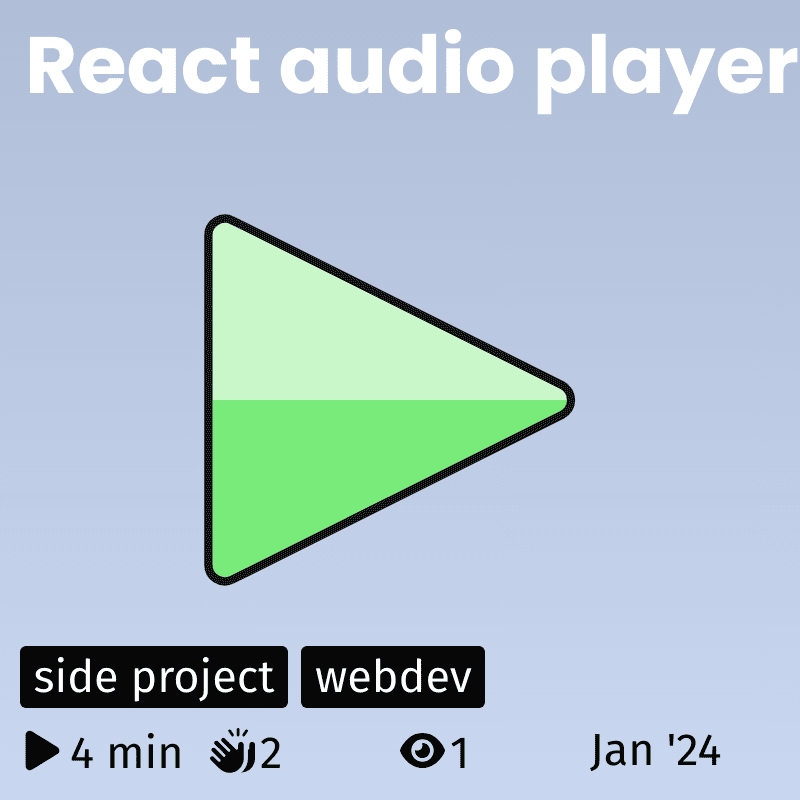 React audio player | Maarten Poirot